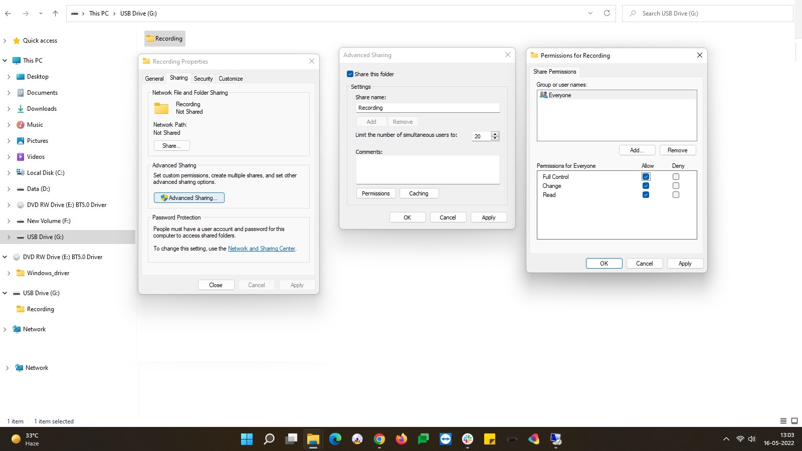 How to configure network drive to store recordings in VideoXpert.