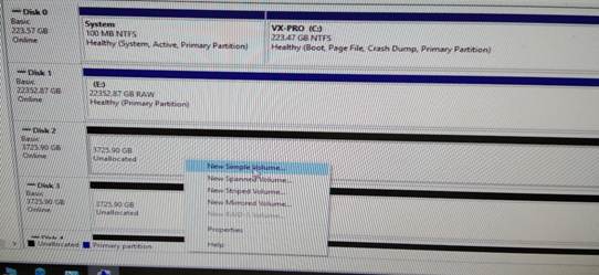 VXPro-How to configure storage HDDs in the JBOD configuration through system setup through ...