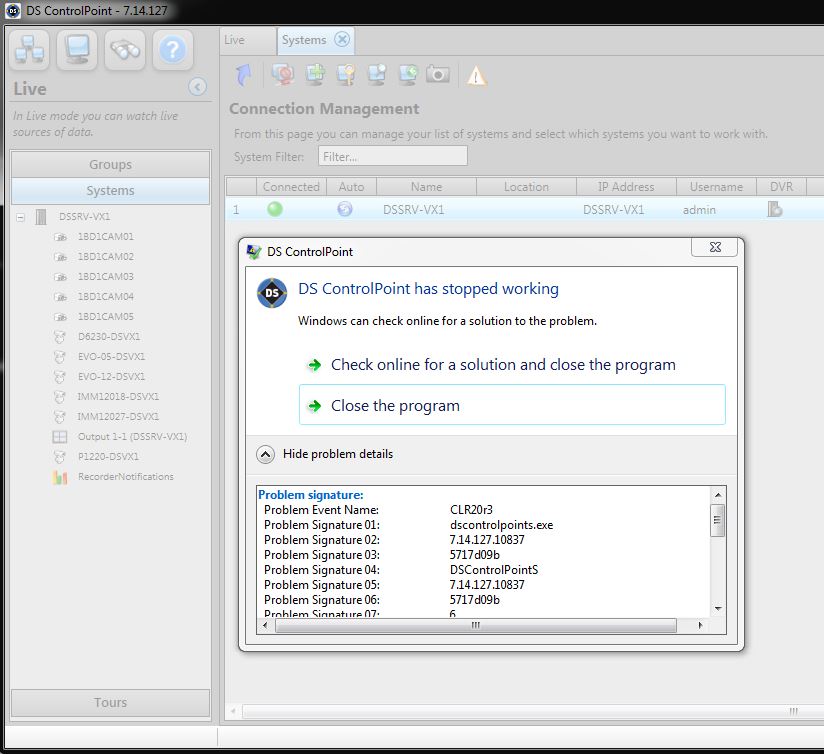 DS ControlPoint stops responding or loads to a blank screen after ...