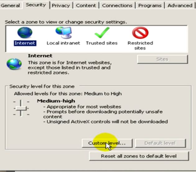 Internet Explore stopped this site from installing an ActiveX control ...