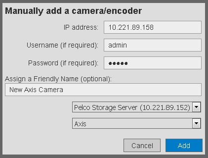 VXS: Axis Cameras require Stream Profile to be configured on the camera ...