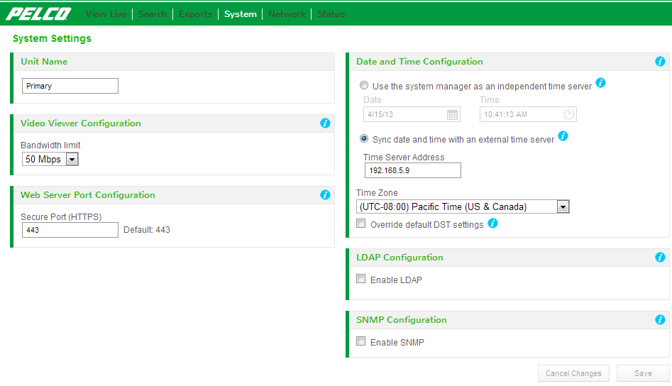 Syncing a SM5200 to a Spectracom NTP server