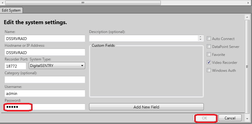 How to change/update a Digital Sentry user account password using the ...