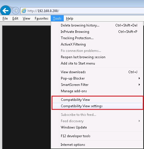 Oncam Grandeye 360° displays no video and has format problems with Internet Explorer 10 (IE10)