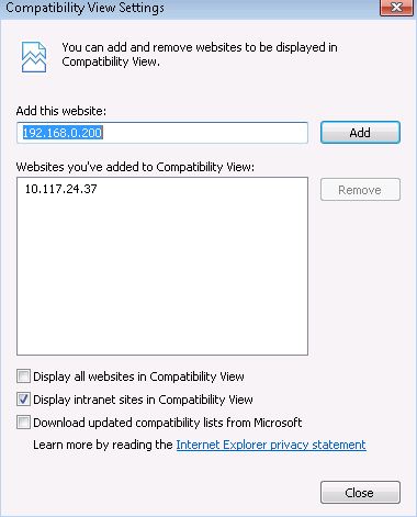 Oncam Grandeye 360° displays no video and has format problems with Internet Explorer 10 (IE10)
