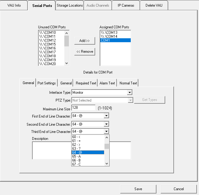 How to configure serial ASCII alarms on a Digital Sentry (DS) system.