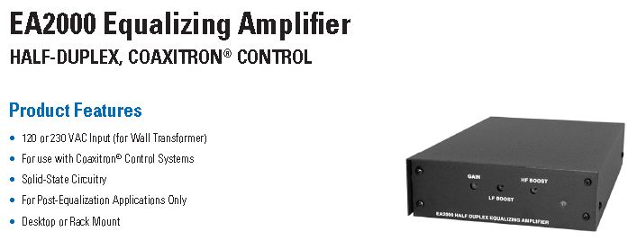 Replacement to the EA2000 or the EA2000/220 devices.