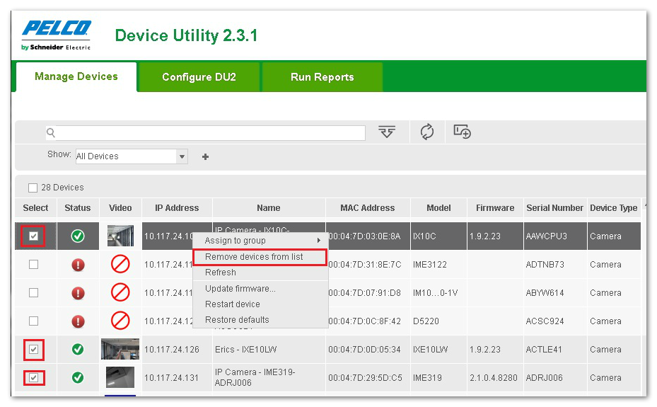 Device Utility 2 (DU2) finds 0 devices when a new project is created.