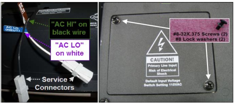 MCS Series Master Power Supply power input wiring
