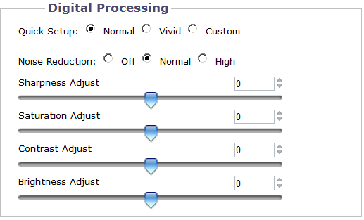 Spectra HD Imaging Settings General Tab