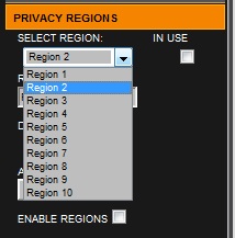 Create Privacy Regions Oncam Grandeye (Window blanking)