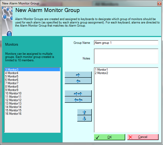 How to create Alarm Monitor Groups on a CM9700 Matrix Switcher
