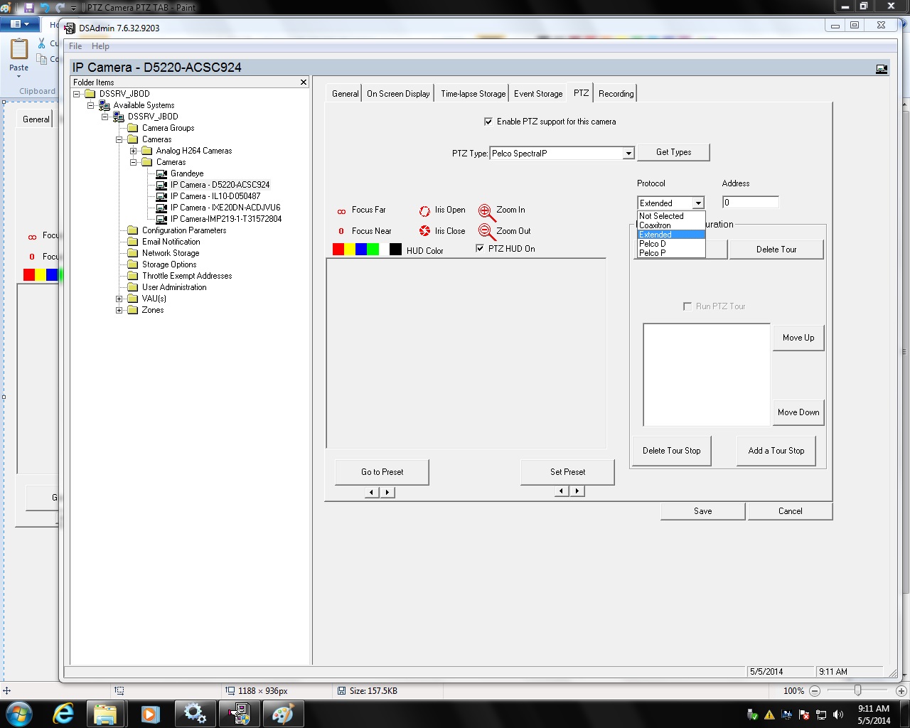 No PTZ control of Spectra Dome PTZ cameras that are attached to a ...