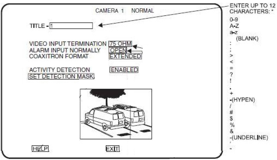 How do I change the Camera Title on the Genex Multiplexers?