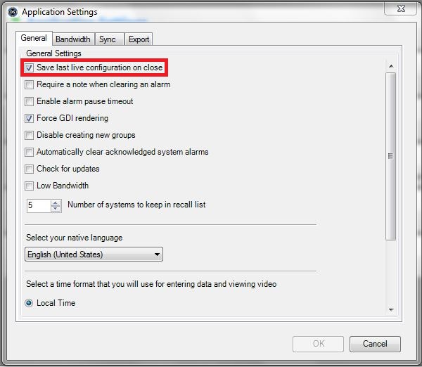 How to save the display layout (Live View) when exiting DS ControlPoint?