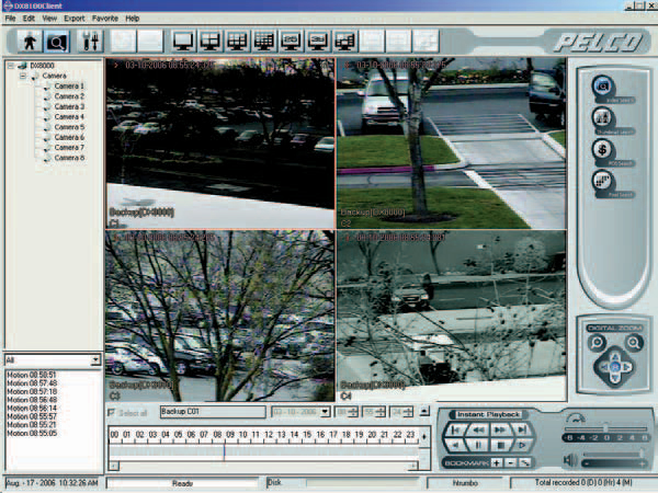 How to review Backed Up video from DX8100?