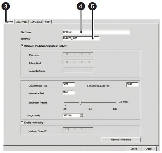 How to configure the network IP Address of the DX8100.