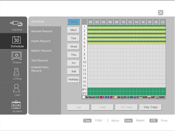 How to setup a recording schedule on a DX4700/DX4800/DX4700HD/DX4800HD HVR.