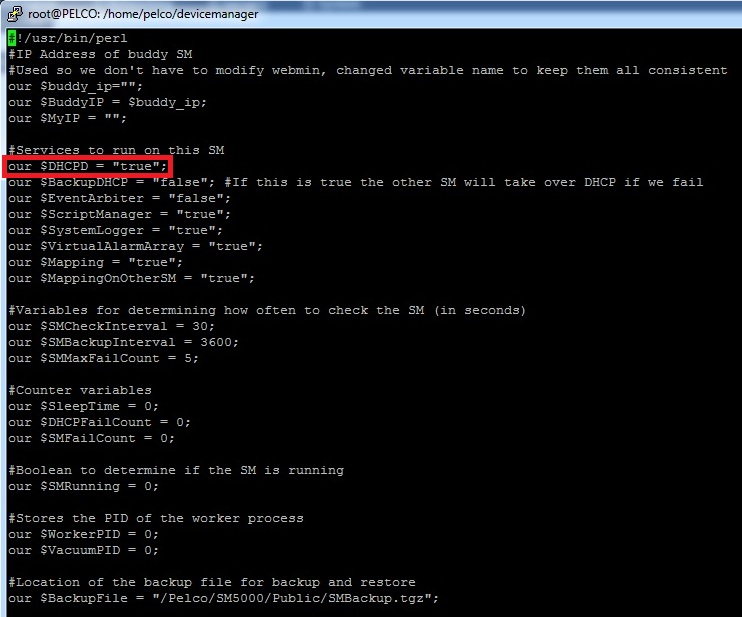 How to start the SM5000 DHCP server service.