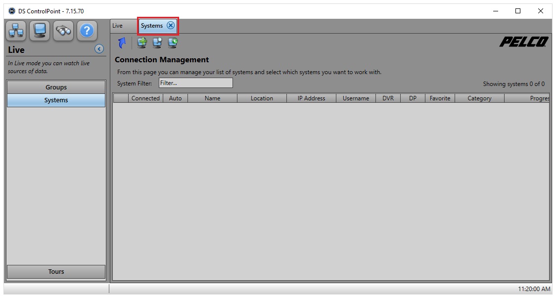 How to add a system to DS ControlPoint for client connection?