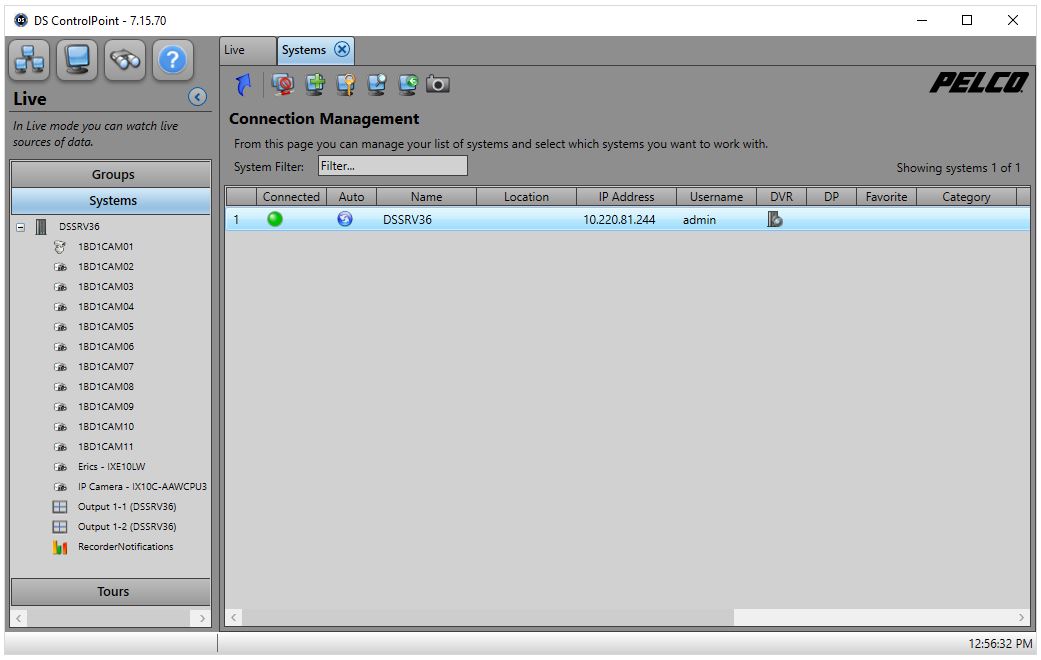 How to add a system to DS ControlPoint for client connection?
