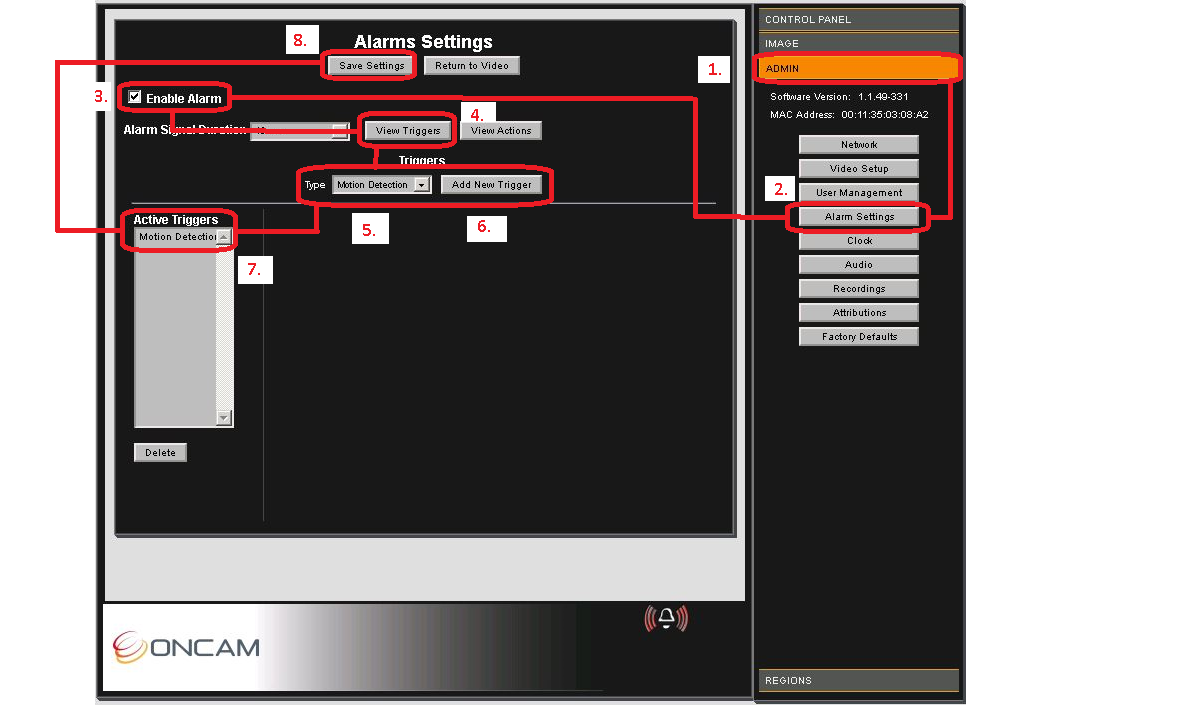 How to configure VideoXpert Storage to record motion detection from Oncam Grandeye Evolution EVO ...