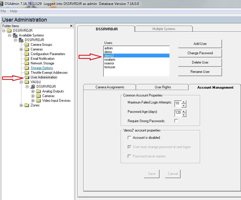 DS ControlPoint prompts to update password but "Old password" is unknown.