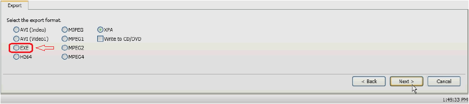 How do I export the DS Media Player with the video using DS ControlPoint.