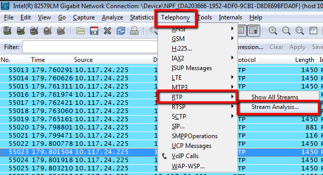 How to determine UDP packet loss of IP cameras connected to a Pelco VMS