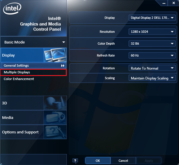 Configure dual monitor display on the DSSRV Network Video Recorder