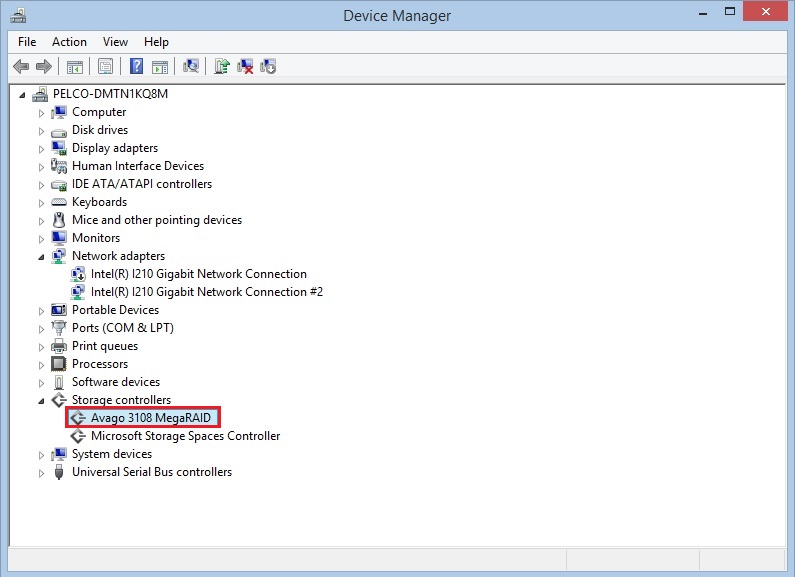 VxS: How to update the Windows Drivers for the RAID controller