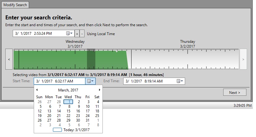 How to search recorded video using DS ControlPoint.