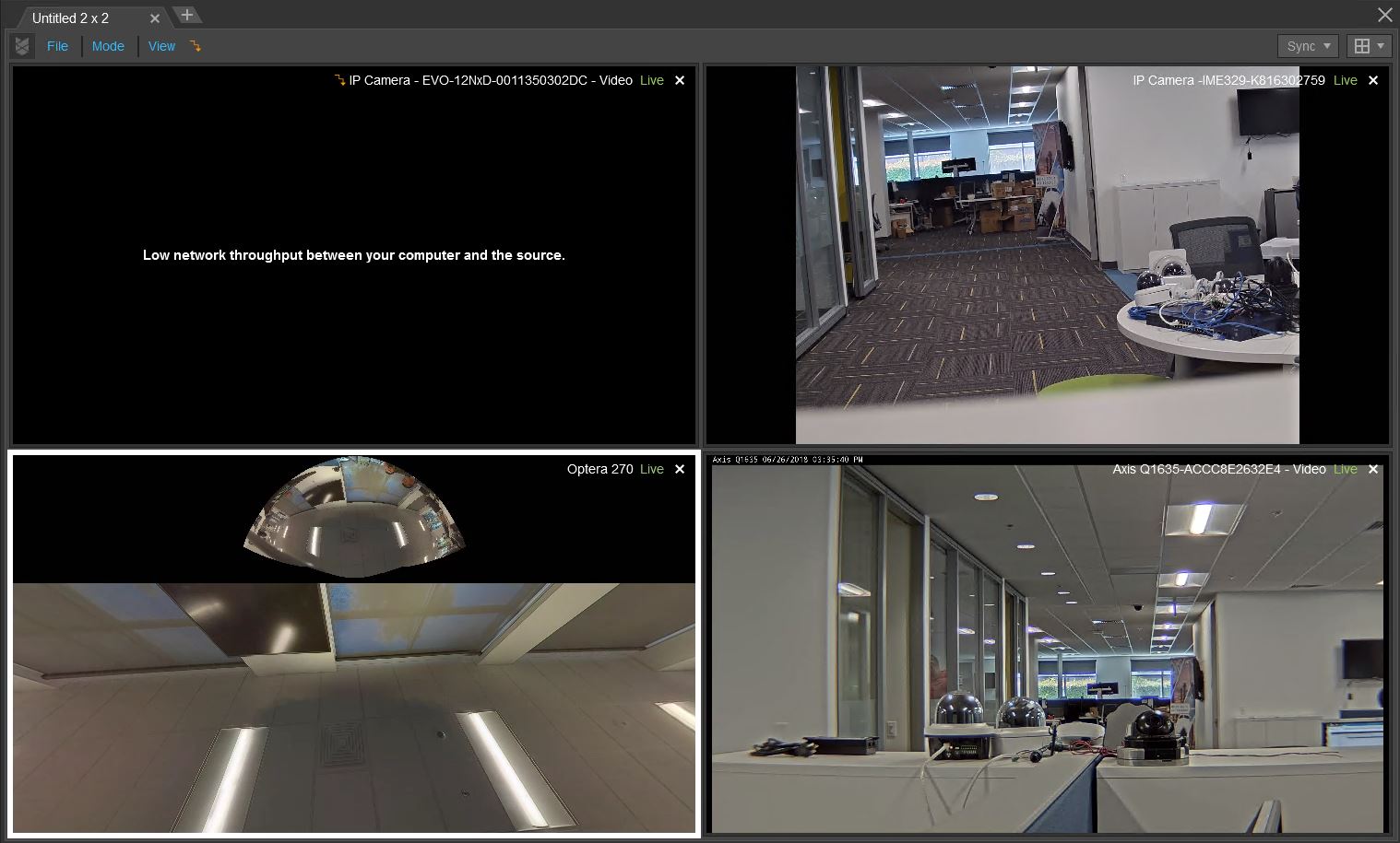 VideoXpert: Oncam EVO 360 cameras drop from VxOpsCenter when in low light mode