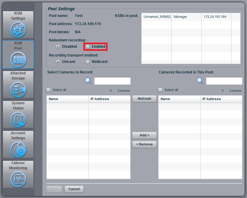 How to setup redundant recording on the NSM5200 network video recorder