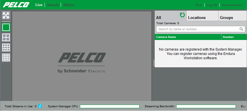 No Cameras are Shown in the SM5200 System Manager Web Interface