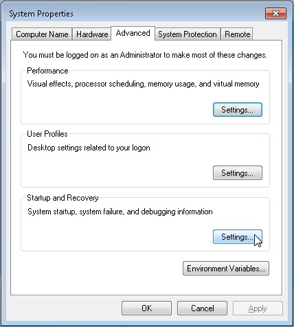 How to disable the Automatically restart feature in Microsoft Windows ...