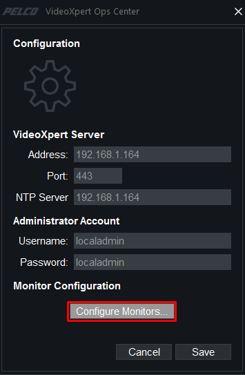 VideoXpert: OpsCenter Installation 6 Monitor Configuration Guide