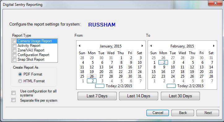 How to generate Digital Sentry reports using DS ControlPoint.