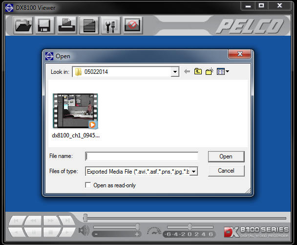 How to review exported video (.pns) using the DX8100 Export Viewer?