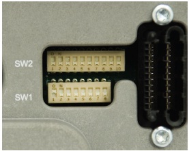 Dip switch settings for the Spectra IV Dome.