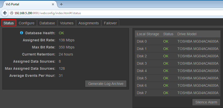 VideoXpert: How to access the VXS Portal to check various statistics