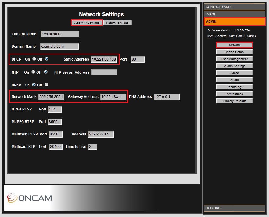 How to add and configure an Oncam Grandeye EVO-05 / EVO-12 to a Digital Sentry system