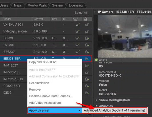 How to enable Pelco Advanced Analytics Suite (DNN) on supported Pelco ...