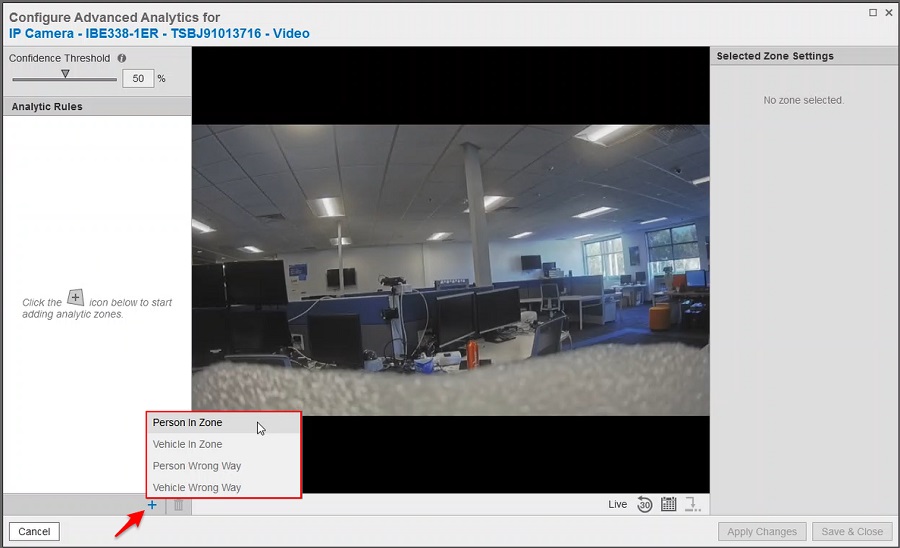 How to enable Pelco Advanced Analytics Suite (DNN) on supported Pelco IP cameras with VideoXpert