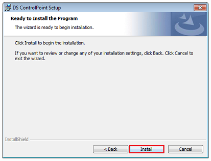How to install the DS ControlPoint client software.