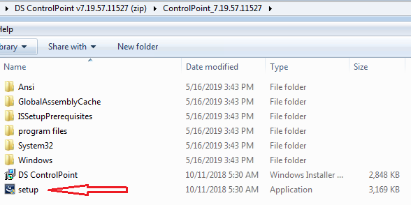 How to install the DS ControlPoint client software.