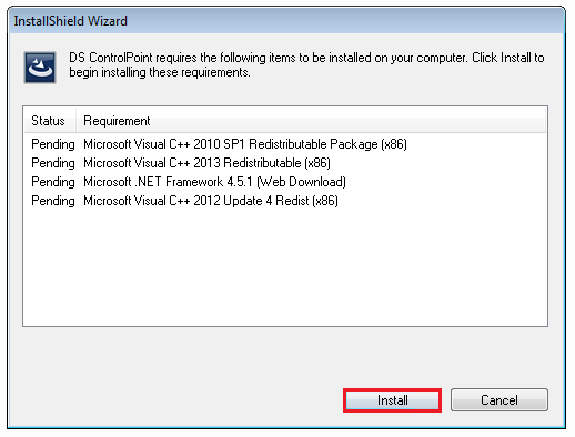 How to install the DS ControlPoint client software.