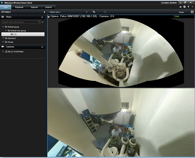 Red view on Optera camera in Milestone VMS