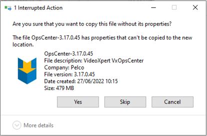 Windows Interrupted Action when copying to USB Storage Device