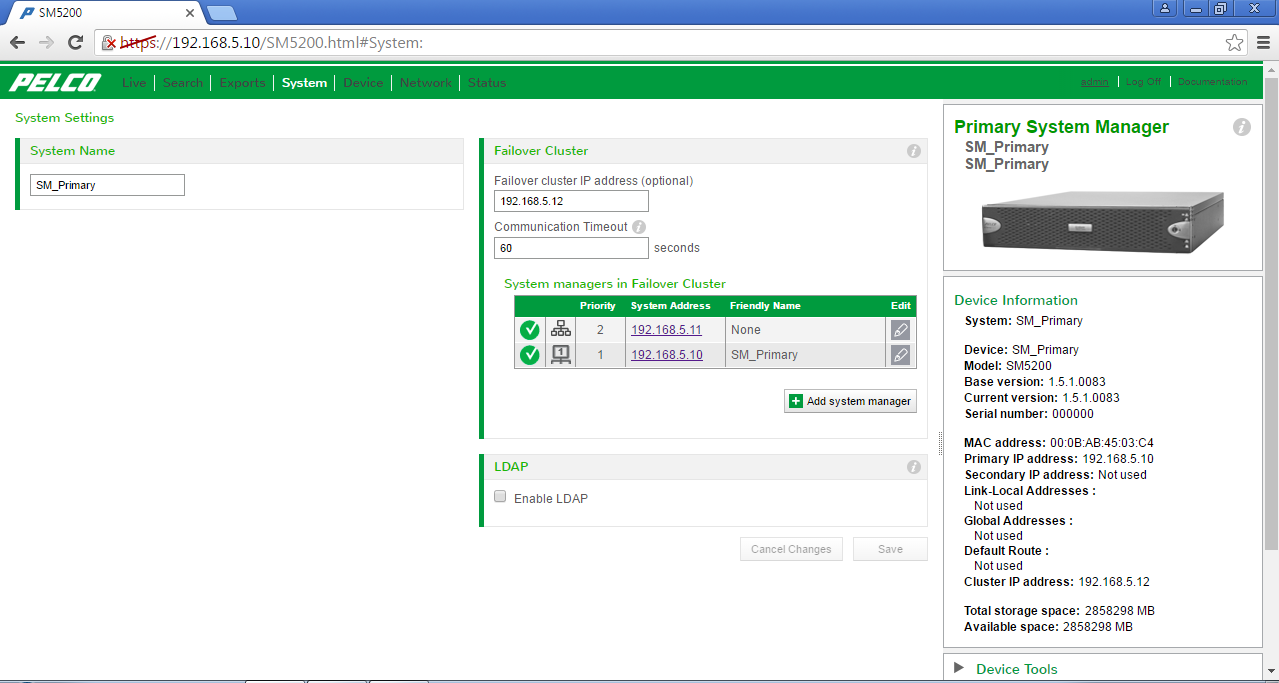 How to setup Endura SM5200 Failover